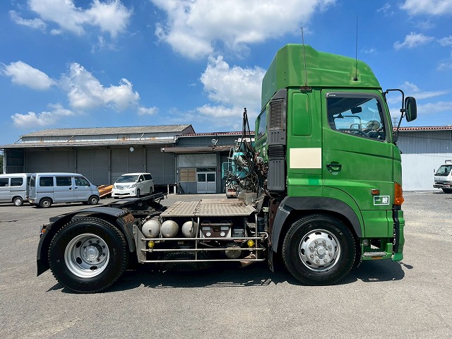 H17 日野 プロフィア トラクターヘッド ハイルーフ 後輪エアサス E13C 450馬力 7速MT KS- スス焼き不要 DPD無し シングルヘッド 1デフ 9.5t 40t 大型 牽引 ...