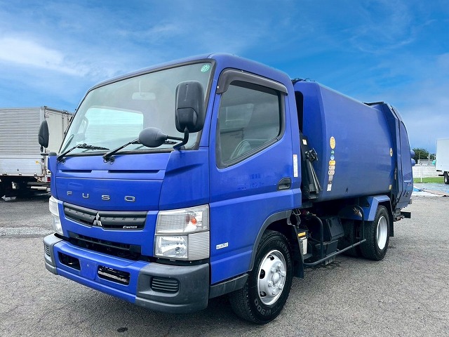 H27 三菱ふそう キャンター 圧縮式塵芥車 極東開発工業 プレス式パッカー 押し出し排出 連続作動車 5.9立米 汚水タンク ワイド 3t 8t 小型 ごみ収集車 特装車 | 中古トラック ...